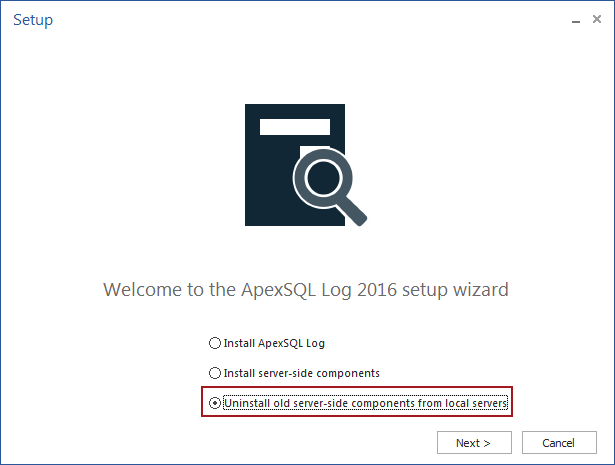 How To Uninstall Old Apexsql Log Server Side Components