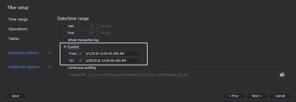 How To Increase Auditing And Exporting Performance In Apexsql Log