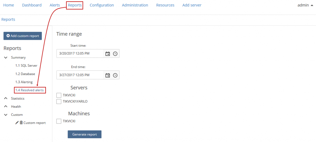 Resolving alerts in ApexSQL Monitor