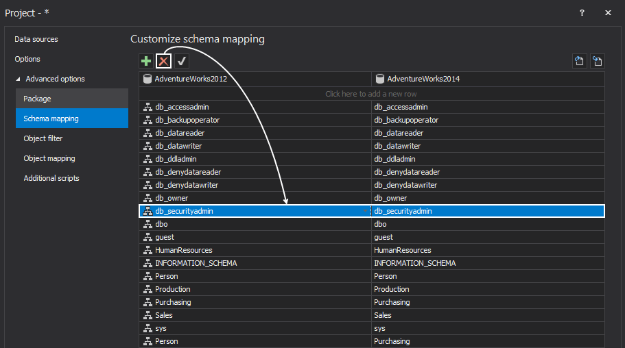 How to create custom schema mappings