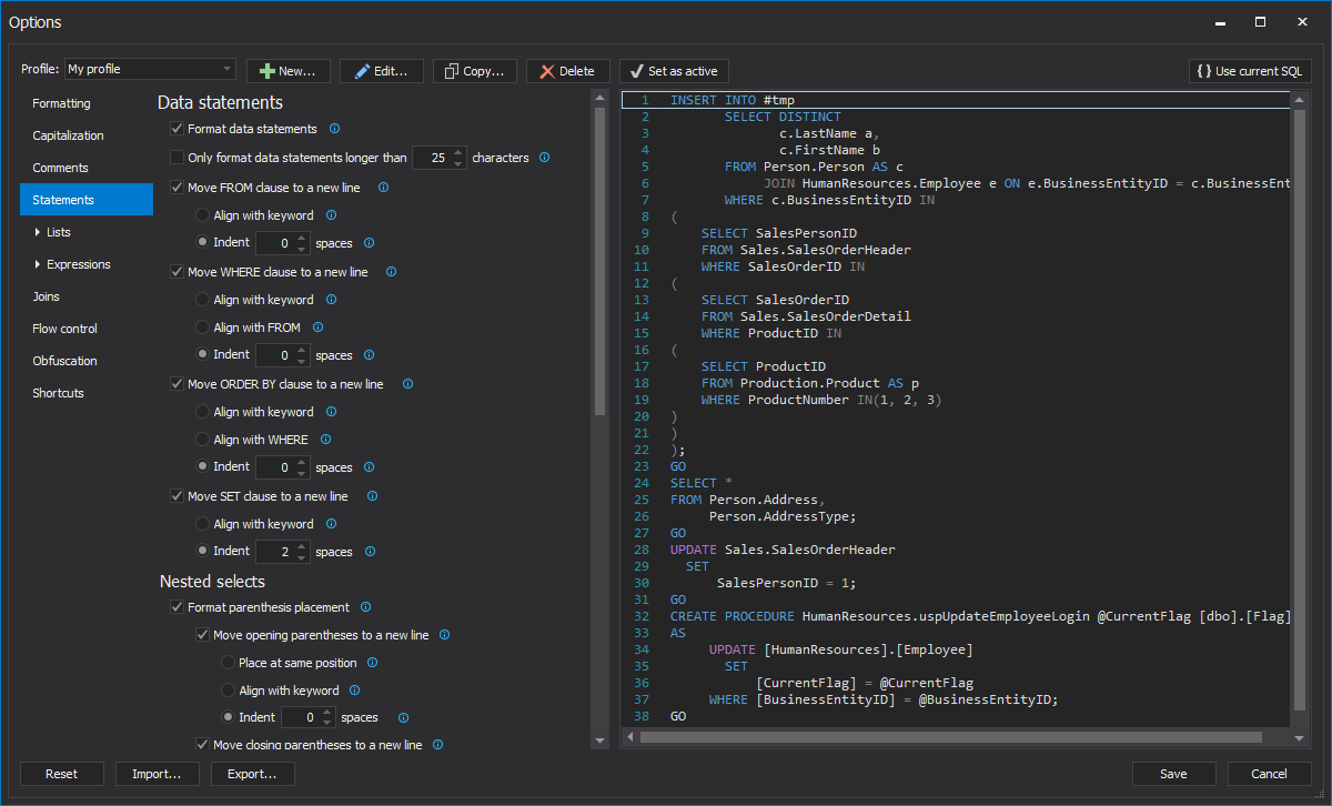 Apexsql Refactor Overview