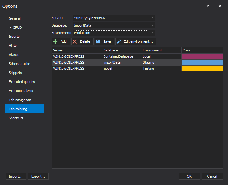 How to customize tab colors in SSMS
