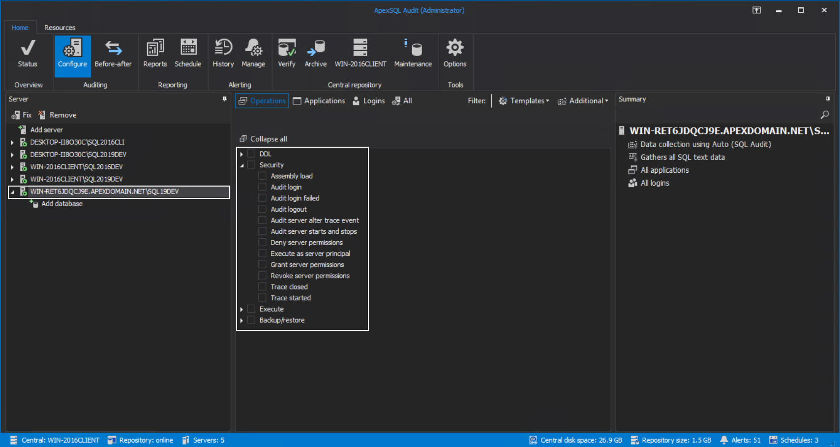 Automating SQL auditing for new SQL Server instances