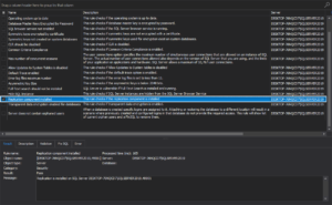 Executing a health check analysis of the SQL Server instance Security ...