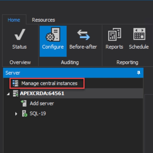 Managing multiple Central servers via a single UI console